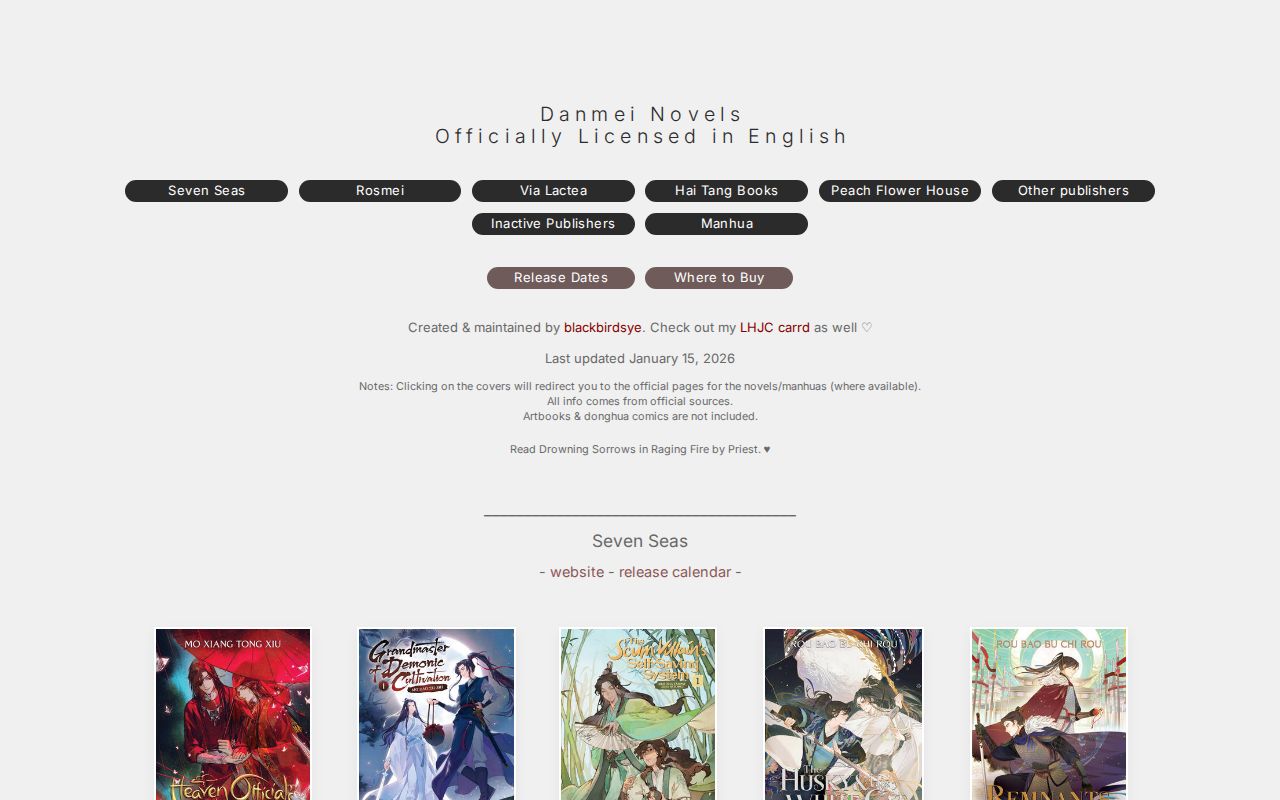 Danmei Novels Officially Licensed in English